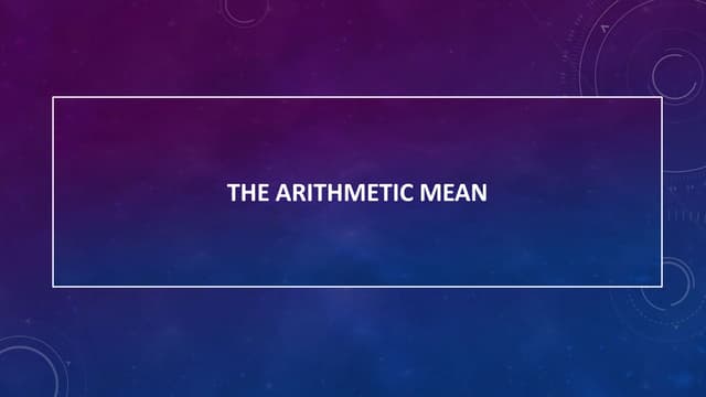 Arithmetic Mean of Grouped Data .pptx