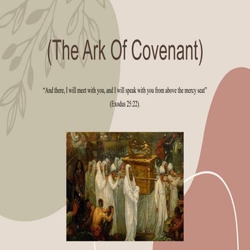 The Ark Of Covenant for elementary level .pptx