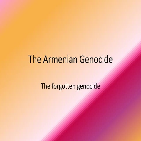 The Armenian Genocide | PPTX