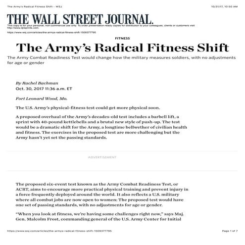 Army Fitness Shift | PDF