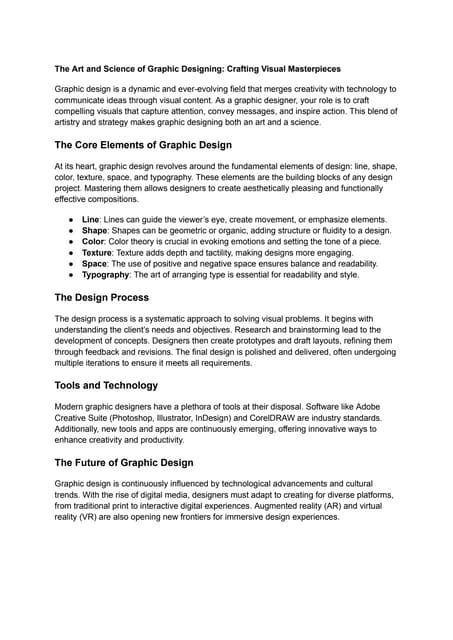 GRAPHIC DESIGN PRESENTATION | PPT