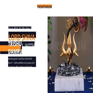 "Lord Shiva Trishul With Damru" - a divine addition to any space | PPTX