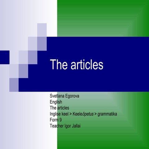 The articles (1) | PPT