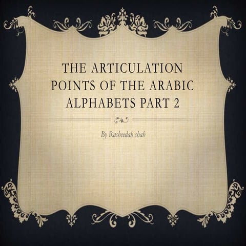 Articulation points of Arabic alphabet | PPTX