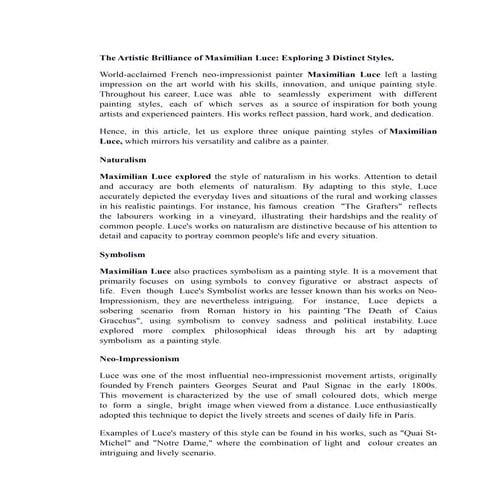 The Artistic Brilliance of Maximilian Luce Exploring 3 Distinct Styles..pdf