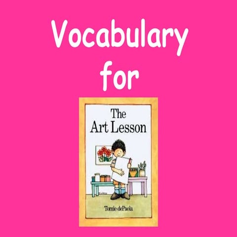 The Art Lesson Vocabulary | PPT