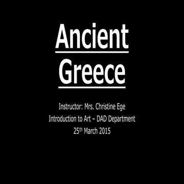 The Art of Ancient Greece | PPTX