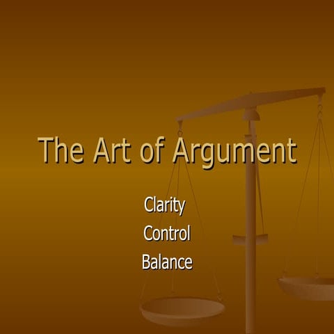 The Art of Argument 1 | PPT
