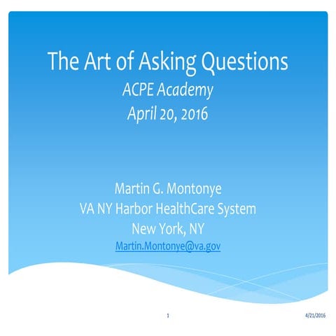 The art of asking questions free to download | PDF