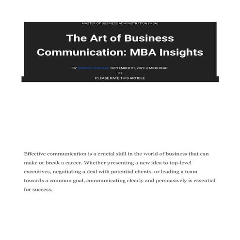 The Art of Business Communication MBA Insights.pdf