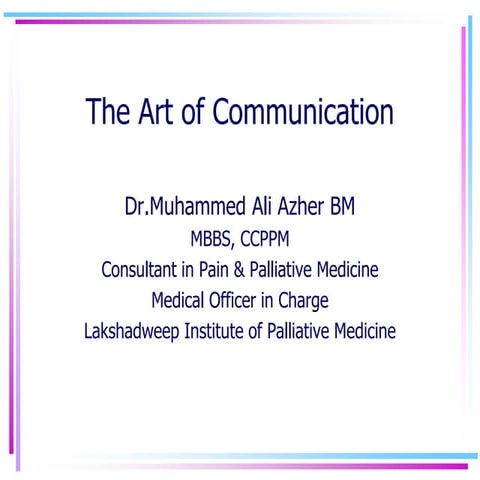 The art of communication | PPT