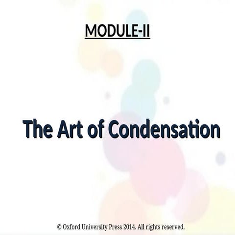 professional writing The Art of Condensation.ppt