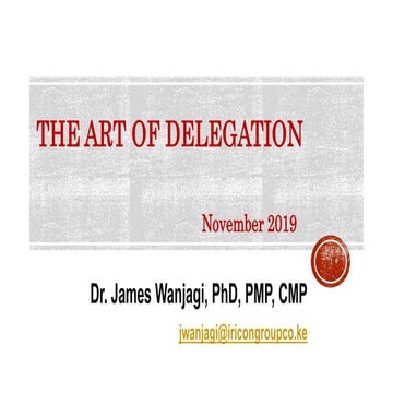 The Art of Delegation | PPTX
