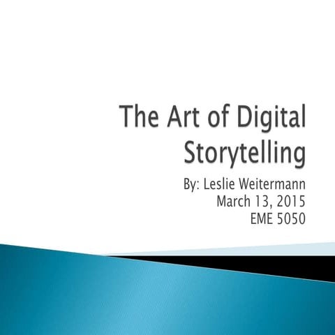 The Art of Digital Storytelling Presentation | PPT