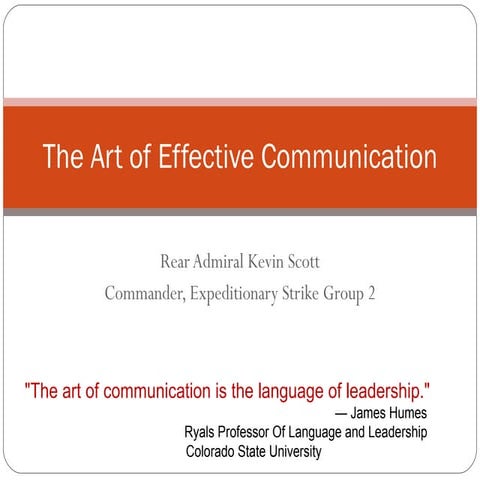 The art of effective communication final | PPT