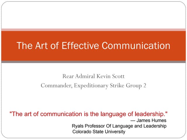The Art Of Communication | PPT