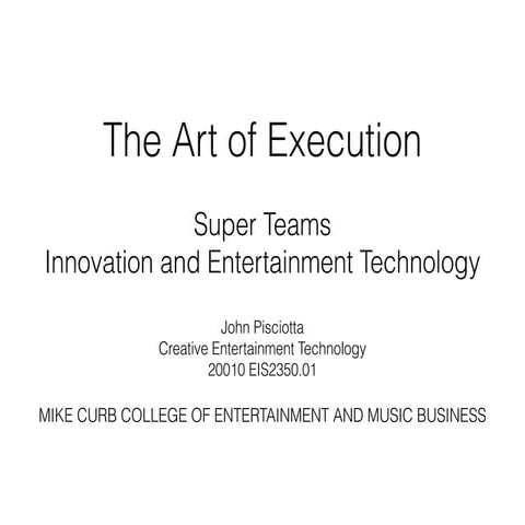 The Art of Execution # 7 Super Teams | PDF
