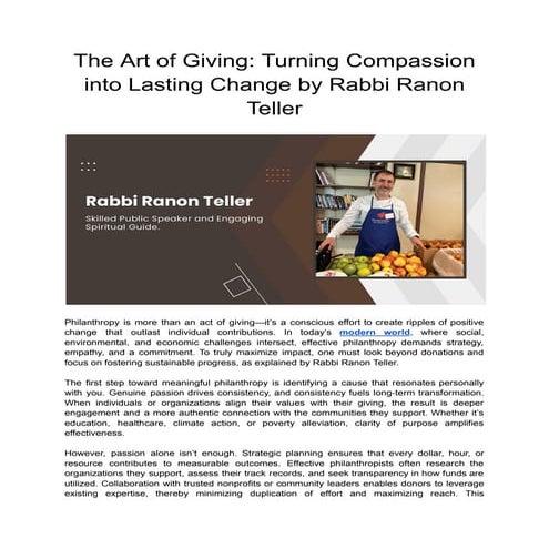 Driving Change_ How Philanthropic Organizations Are Transforming ...