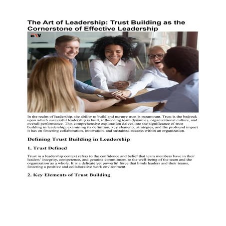 Building Trust as a Leader | PPTX