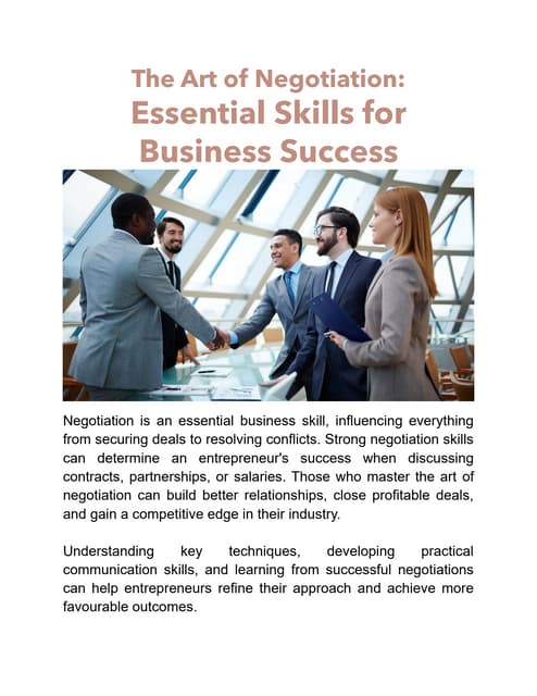 Negotiation Skills | PPTX