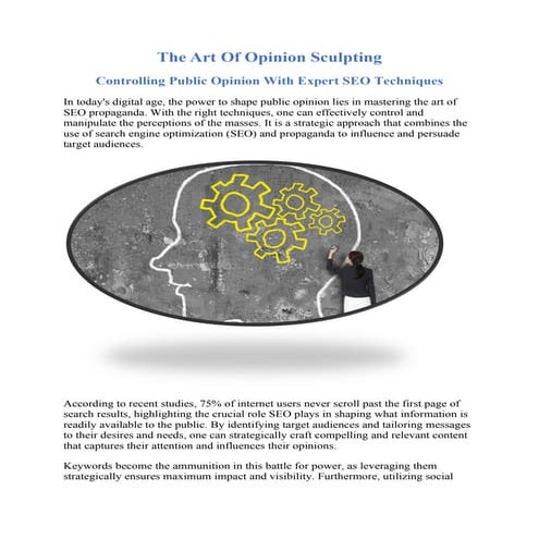 The Art Of Opinion Sculpting | PDF