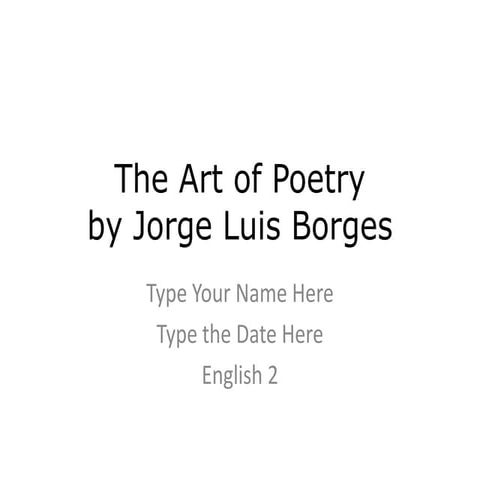 The art of poetry powerpoint template | PPTX