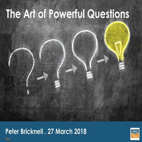 The art of powerful questions | PPTX