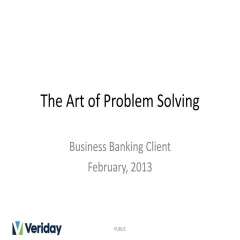 The art of problem solving --> ensure you right the right business ...