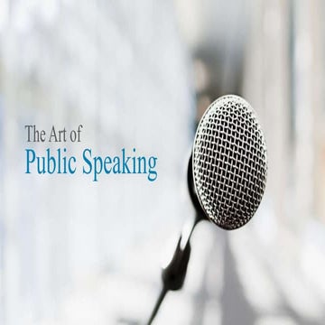 The Art of Public Speaking | PPTX