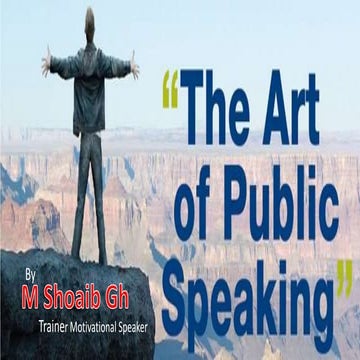 The art of public speaking | PPT
