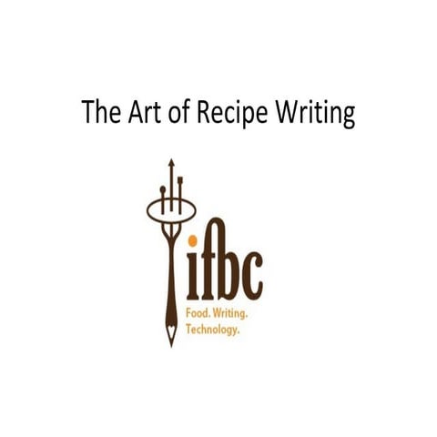 Parts of a recipe | PPTX