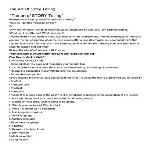 Story telling | PPTX