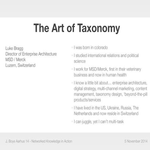 The Art of Taxonomy | PPT