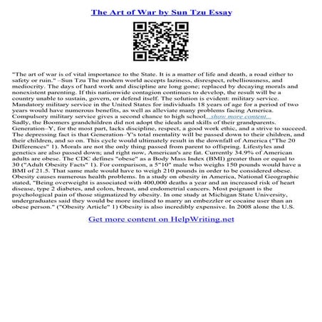 The Art Of War Essay | PDF
