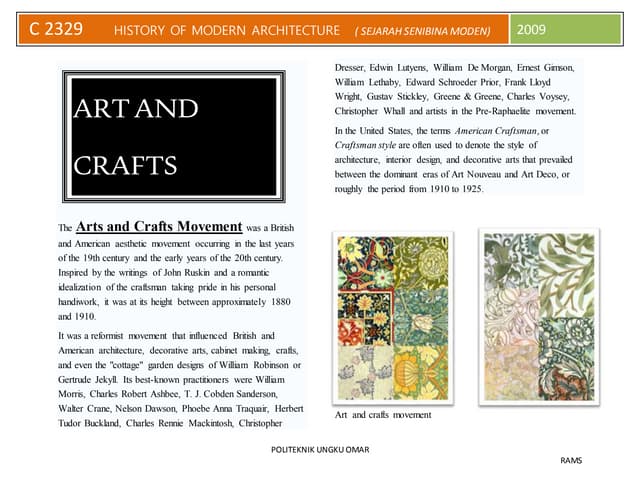 Art and crafts movement | DOCX