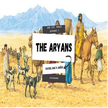 Get To Know The Aryans - World History 2 | PPT