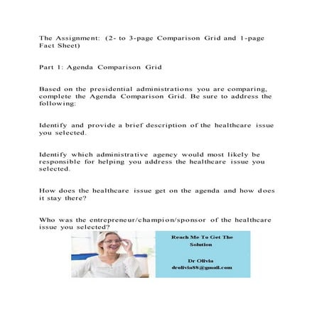 The Assignment (2- to 3-page Comparison Grid and 1-page Fact Sheet) | PDF