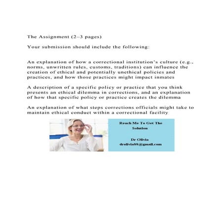 The Assignment (2–3 pages)Your submission should include the.docx