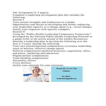 The Assignment (3–5 pages)Complete a leadership development plan .docx