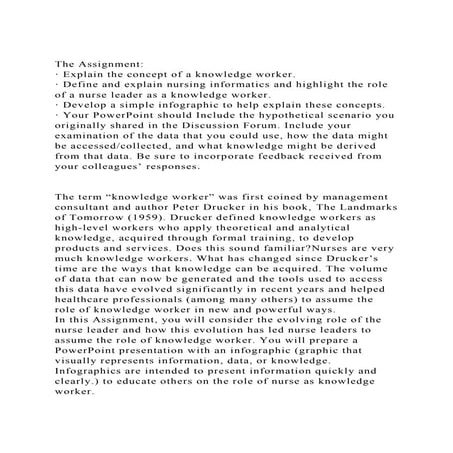 The Assignment· Explain the concept of a knowledge worker.· D.docx | Resume Writing and Advice ...