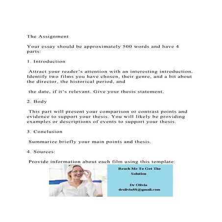 The Assignment Your essay should be approximately 500 words .docx