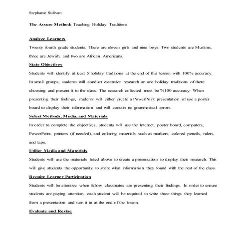 The ASSURE Method_CI350 | DOCX