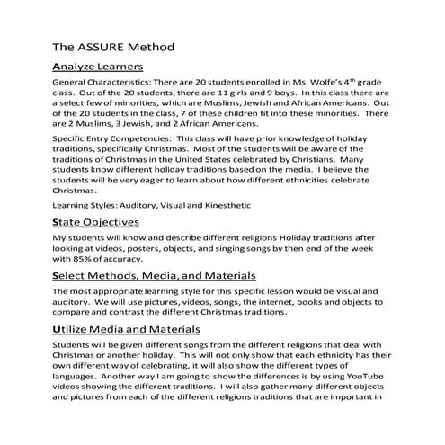 The assure method revised | DOCX
