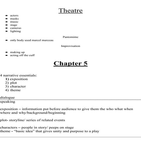 Theater Arts Nots | PPT