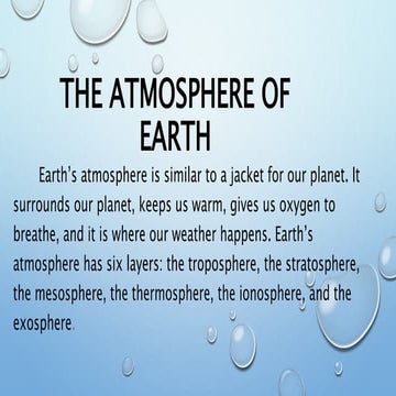 Lesson 9 The Atmosphere of Earth and humans | PPTX