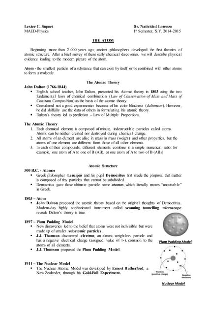 Development of-atomic-theory | PPTX