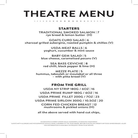 Hippodrome Theater Menu | PDF