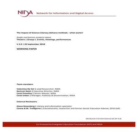 NIDA: Videos - Single Mechanism Working Paper | PDF