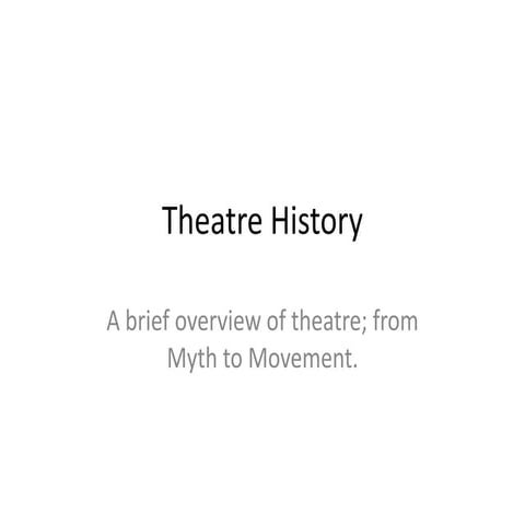 Theatre history | PPTX