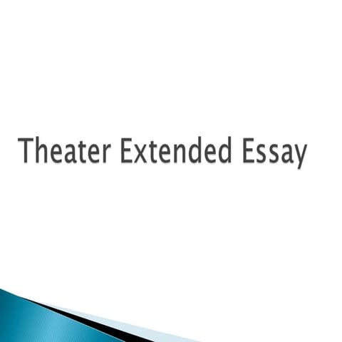 Theater Specific Guidelines | PPTX | Theater | Fine Art